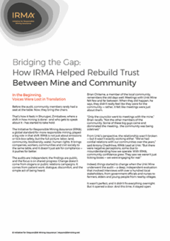 Case Study Archives - IRMA - The Initiative for Responsible Mining ...